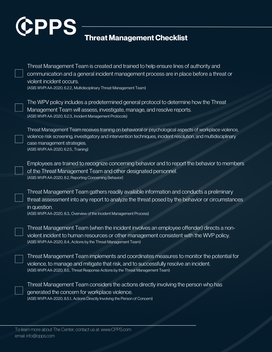 Threat Management Program Guide